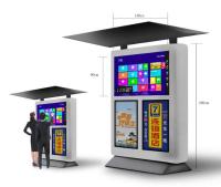 China Floor Standing Outdoor Digital Signage Advertising Kiosk Touch Screen 2000cd/㎡ for sale