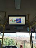 China Wall Mounted Bus Digital Signage 18.5 Inch Lcd Car Taxi Advertising Tempred Glass for sale