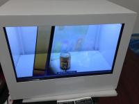 China Metal Showcase Transparent free standing digital signage USB Port for sale