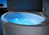 China Circle Waterfall Massage Bathtub With U Type Overflow System for sale