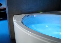 China Circle Waterfall Massage Bathtub With U Type Overflow System for sale