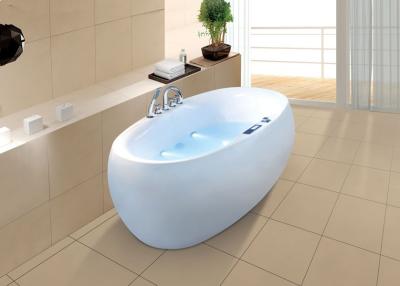China Egg Shaped Acrylic Single Soaking Massaging Bathtub for sale