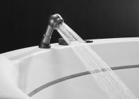 China D1600mm Round Massage Bathtub with 2 inner LED strips Hidden bubble bath - Fit 3 Person For Small Spaces for sale