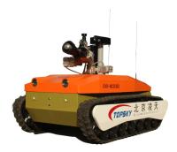 China Electric Autonomous Fire Fighting Robot Continuous Walking Time 4h Braking Distance ≤0.35m for sale