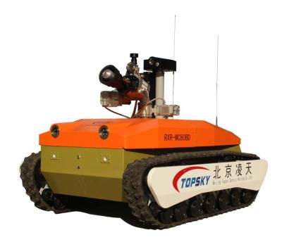 China Electric Autonomous Fire Fighting Robot Continuous Walking Time 4h Braking Distance ≤0.35m for sale