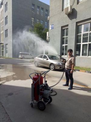 China Stainless Steel Water Spray Fire Extinguisher Trolley 35L 6.0 Bar for Industrial Fire Safety for sale