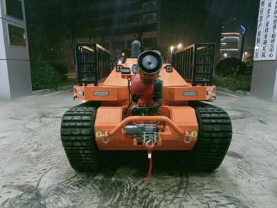 China 1100m Remote Control Fire Fighting Robot Vehicle Android Controlled 120L/s Water Cannon for sale