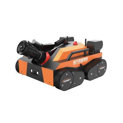 China Portable Electric Four Track Fire Extinguishing Robot 80L/s 85m Range Self Protection Spray for sale