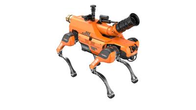 China IP67 Firefighting Intelligent Robot Dog 55kg 22.4Ah Lithium Battery Four-Legged Rescue Robot for sale