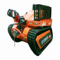 China Firefighting Fire Extinguishing Robot 3rd Gen 120L s Oil Powered Hydraulic with Water Hose Frame for sale