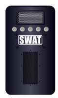 China Police Anti Riot Shield with Alarm 0-200m Range 129dB Sound Pressure Level for sale