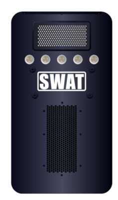 China Police Anti Riot Shield with Alarm 0-200m Range 129dB Sound Pressure Level for sale