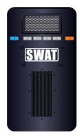 China Police Anti Riot Shield with Alarm 0-200m Range 129dB Sound Pressure Level for sale