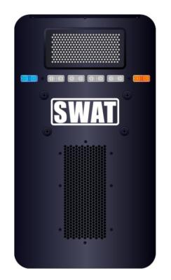 China Police Anti Riot Shield with Alarm 0-200m Range 129dB Sound Pressure Level for sale