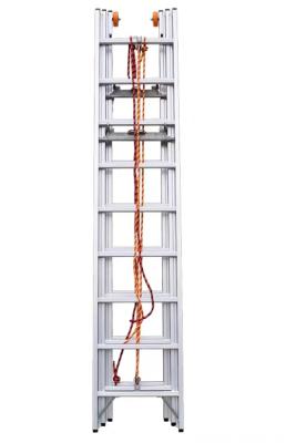 China High Strength Aluminum Alloy Three Section Extension Ladder 15m Working Length 58kg for sale