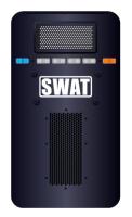 China TS-Shelt3 Police Anti Riot Shield with Acoustic Deterrent 129dB 9.6V for sale