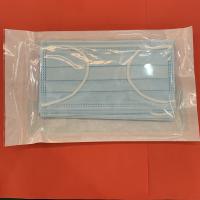 China 3 Ply Disposable Medical Face Mask Non Woven Fabric Earloop 17.5x9.5cm Blue for sale
