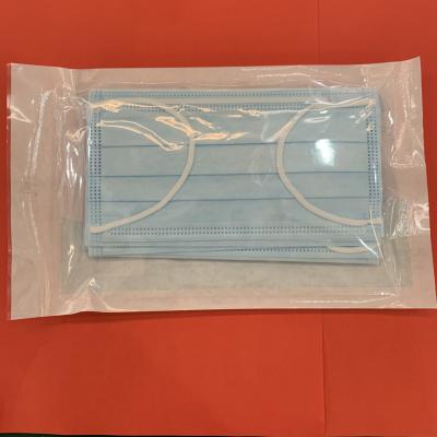 China 3 Ply Disposable Medical Face Mask Non Woven Fabric Earloop 17.5x9.5cm Blue for sale