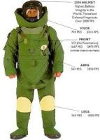 China EOD Bomb Disposal Uniform with 35kg Total Weight and 1600m/s V50 Protection Rating for Explosive Ordnance Operations for sale