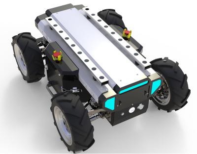 China RLSDP 1.0 Wireless Control 4WD Robot Chassis with 50kg Load Capacity and 48V Power System for sale