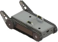 China DRAGON-02A Single-Swing Arm Crawler Robot Chassis with 80kg Load Capacity and IP68 Protection for sale