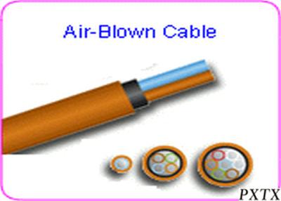China High Density 24 - 144 Core Air Blown Fiber Optic Cable For Outdoor FTTH for sale