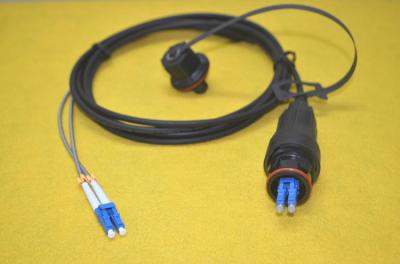 China ODLC Fiber Patch Cord Armoured GYFJH 2 Core Fiber Optic Cable with Pulling Eye for sale