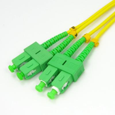 China SC UPC / APC Duplex 3mm Single Mode Fiber Patch Cord Optical Fiber Cable FTTA for sale