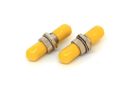 China Sleeve ST Simplex Fiber Optic Adapter Connector with Red Yellow Black Cap for sale