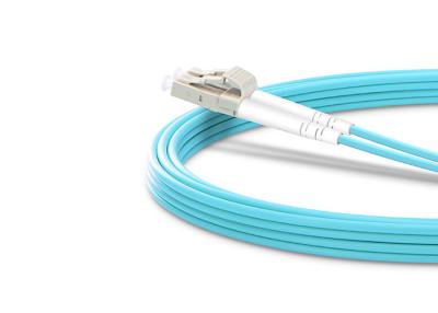 China LC-LC 10G OM4 50 / 125 Fiber Optic Jumper Cable PVC / LSZH for Data Center for sale