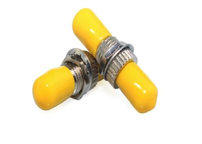 China ST Simplex Singlemode Fiber Optic Adapters Metal Type With Ceramic Sleeve for sale