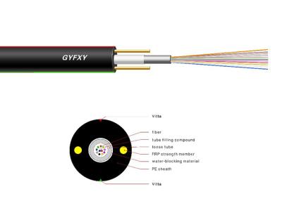 China 2-24 Fiber Singlemode GYFXY Unitube Non-metallic Non-armored Aerial Fiber Optic Cables for sale