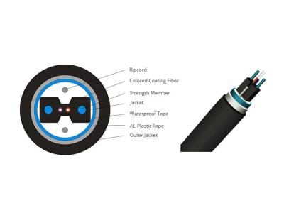 China Single-Armored STEEL Strength Member, LSZH Outdoor FTTH Drop Cable FOR DUCT USAGE for sale
