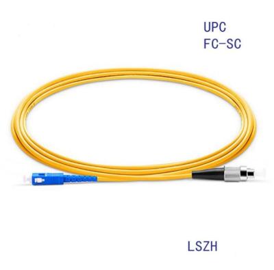 China 9 / 125 G652D FC-SC/UPC Single Mode Simplex Fiber Optic Patch Cords for sale