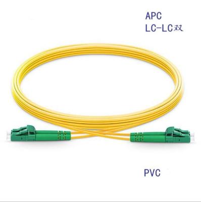 China Customized LC/apc-LC/apc SM Duplex Yellow Fiber Optic Patch Cord for sale