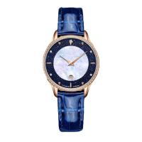 China Pin Buckle Diamond Bezel Leather Watch 3ATM Waterproof Ladies Dress Watches With Diamonds for sale