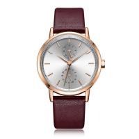 China Small Dial Womens Casual Leather Watch Pin Buckle Tempered Glass Waterproof for sale