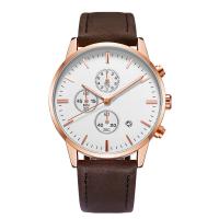 China Men'S Multifunction Chronos Sport Watch Leather Strap Day Date Perpetual Calendar Watch for sale