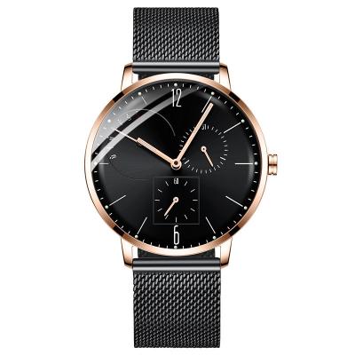 China Casual Men'S Luxury Stainless Steel Watches Jewelry Buckle Mineral Tempered Glass Mirror for sale