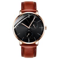 China Casual Men'S Luxury Stainless Steel Watches Jewelry Buckle Mineral Tempered Glass Mirror for sale