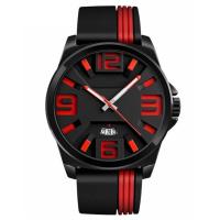China Casual Large Dial Mens Wrist Watches Quartz Movement Zinc Alloy Silicone Strap for sale