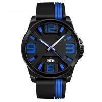 China Casual Large Dial Mens Wrist Watches Quartz Movement Zinc Alloy Silicone Strap for sale