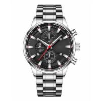China Sapphire Glass Mirror Men'S Multifunction Watches 30m Waterproof Steel Band Men Watch for sale