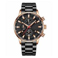 China Sapphire Glass Mirror Men'S Multifunction Watches 30m Waterproof Steel Band Men Watch for sale