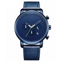China Men Multifunction Alloy Quartz Watches Casual Sport Analog Leather Strap for sale