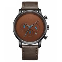 China Men Multifunction Alloy Quartz Watches Casual Sport Analog Leather Strap for sale
