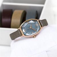 China Female 2035 Alloy Quartz Wrist Watch Leather Strap Silver Women for sale