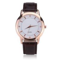 China Diamond Bracelet Couple Quartz Watch Alloy Leather For Ladies Needle Buckle for sale
