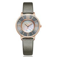 China Pin Buckle Women Quartz Wrist Watch Leather Strap Shell Dial for sale