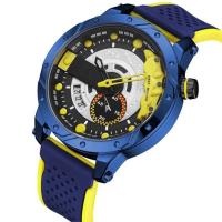 China Silicone Digital Alloy Quartz Wrist Watch Led Sports Triple Date Calendar Casual for sale